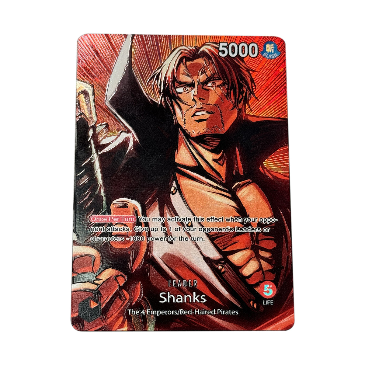 Crimson Conqueror Custom Art Leader Card – Dueling Guard